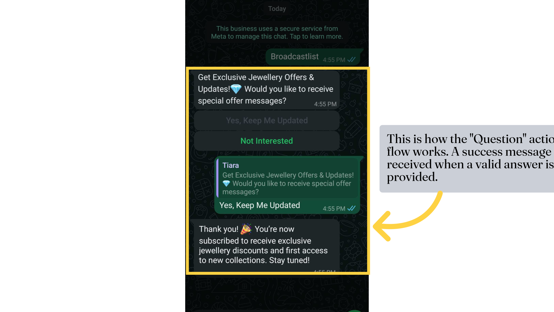 Questions Action In Chatbot