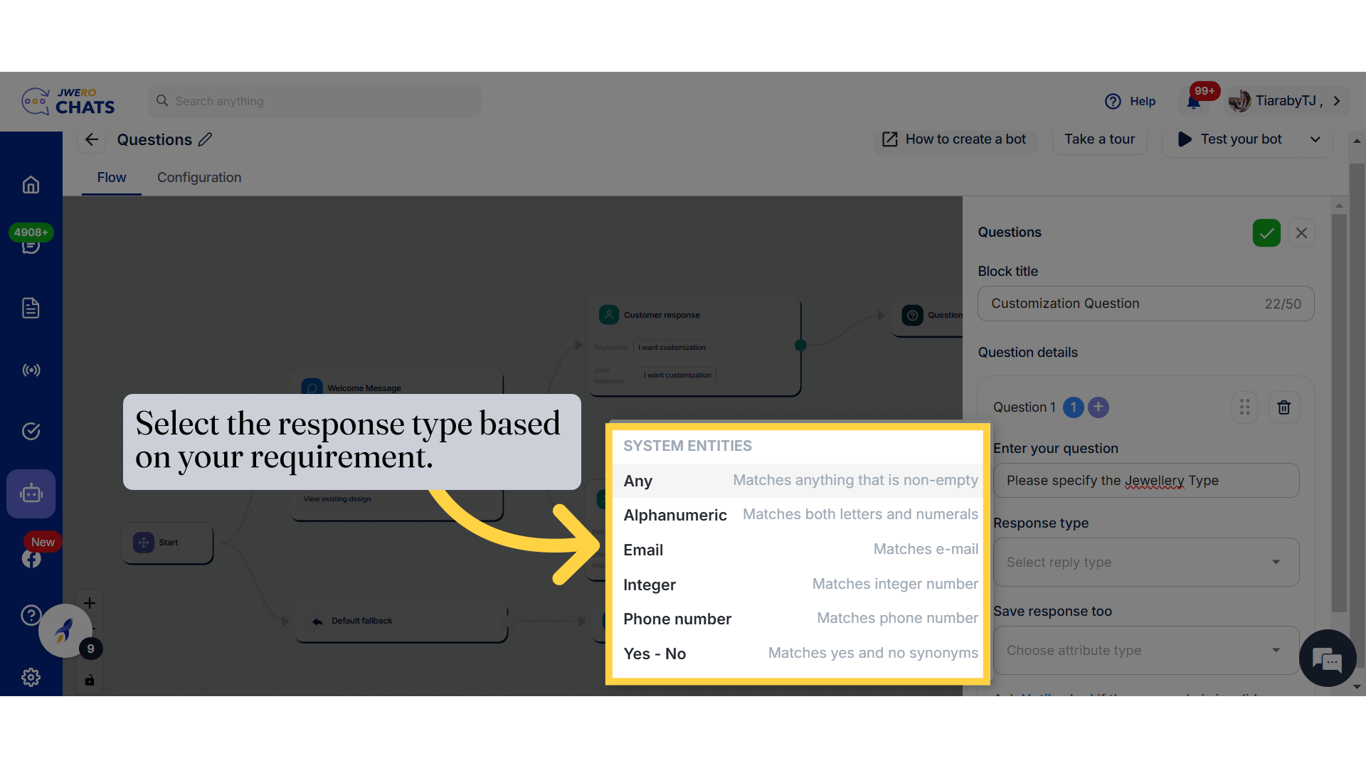 Questions Action In Chatbot