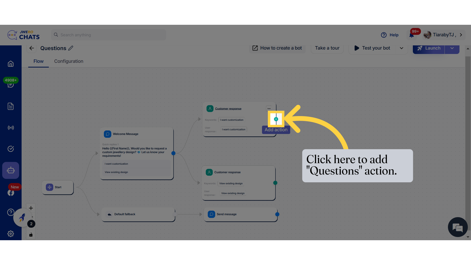 Questions Action In Chatbot