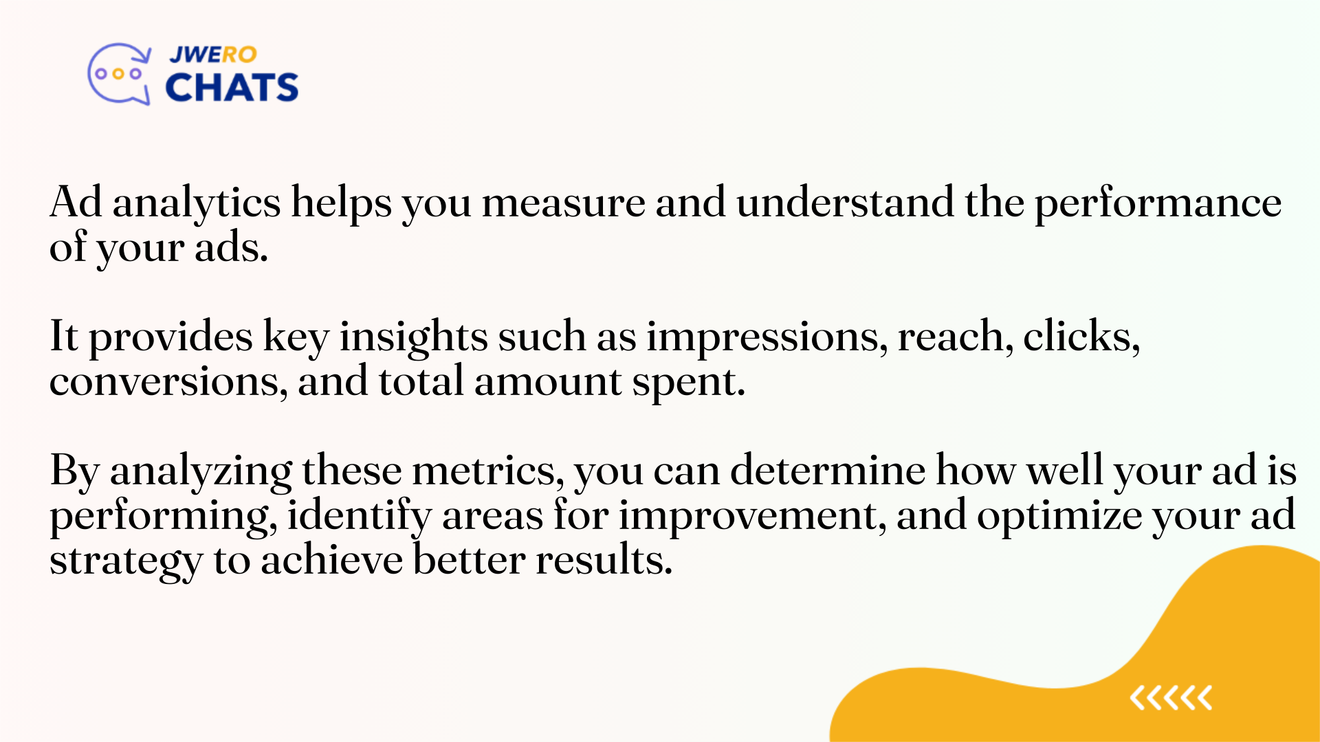 Ads Analytics Within Jwero