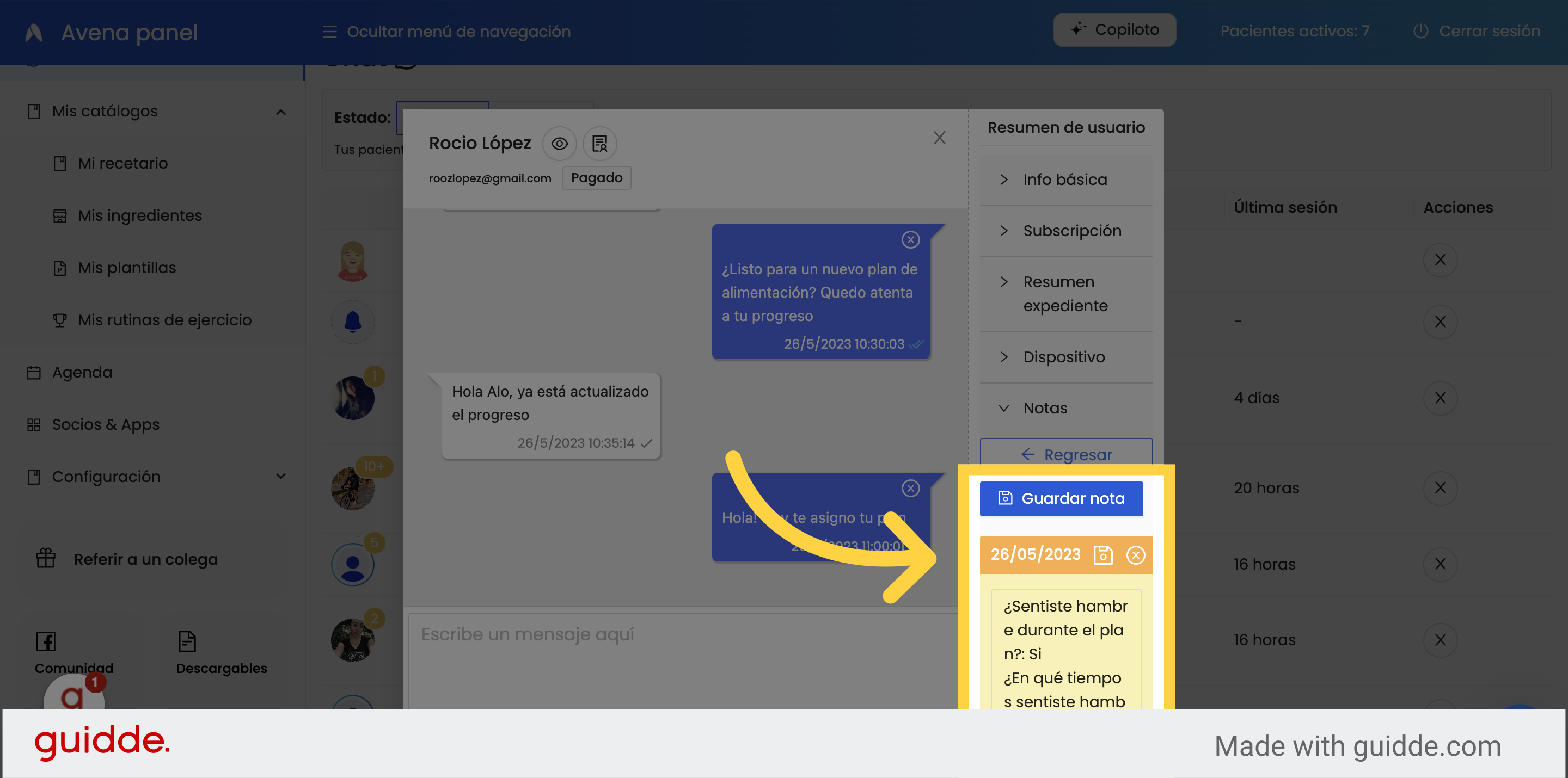 ¿Dónde puedo ver el cuestionario subsecuente que lleno el paciente ...