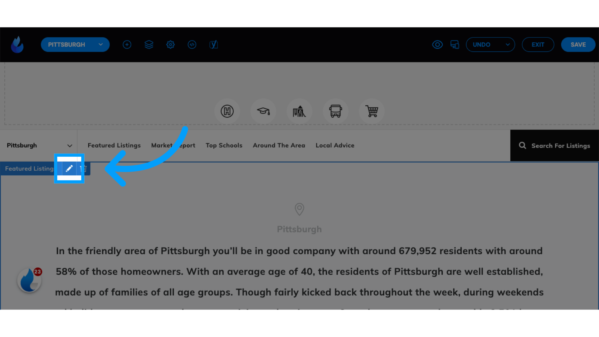 Area Guides: Adding and Editing a new Area Guide Page