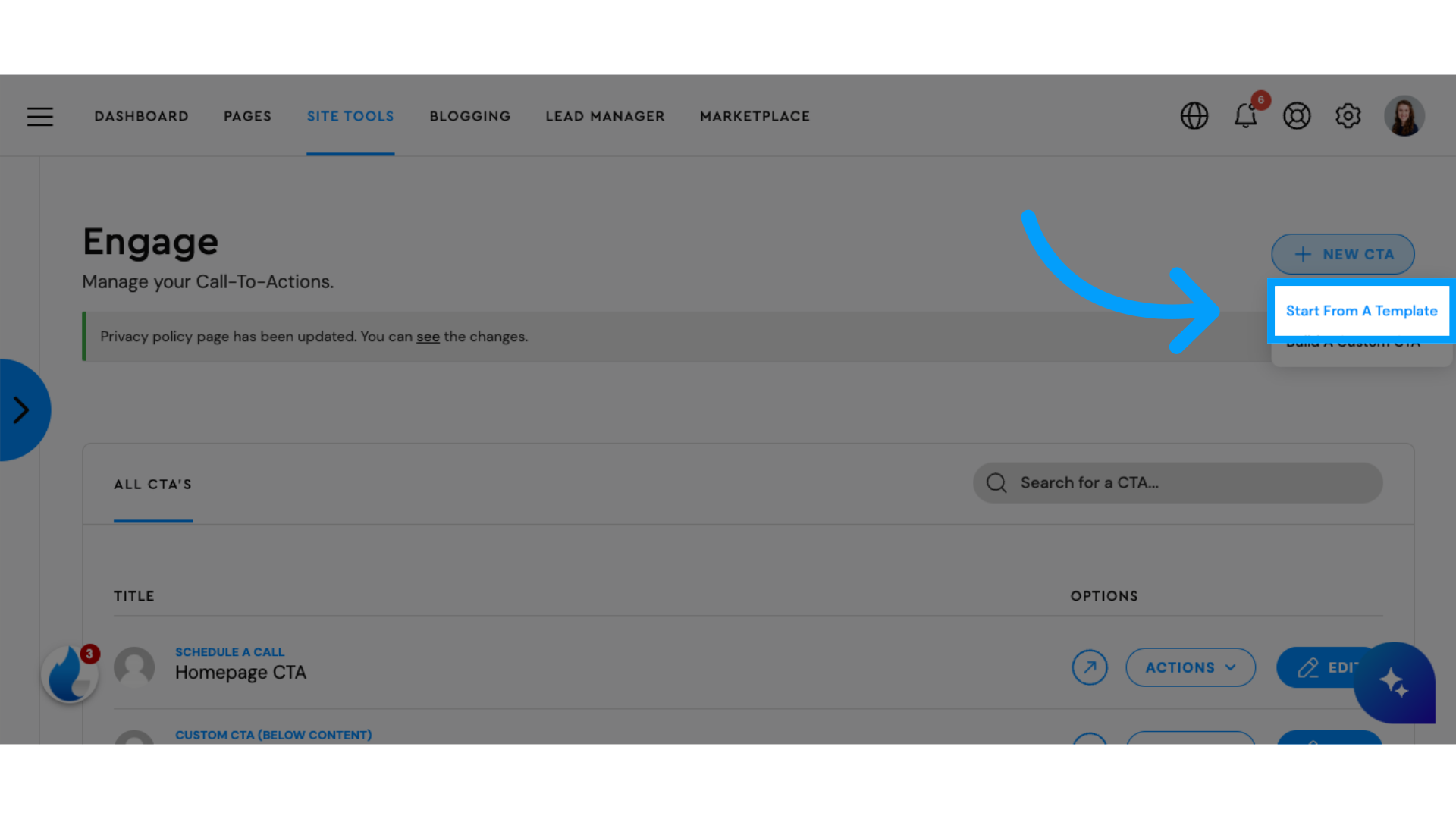 Engage: How to create a new CTA Pop- Up
