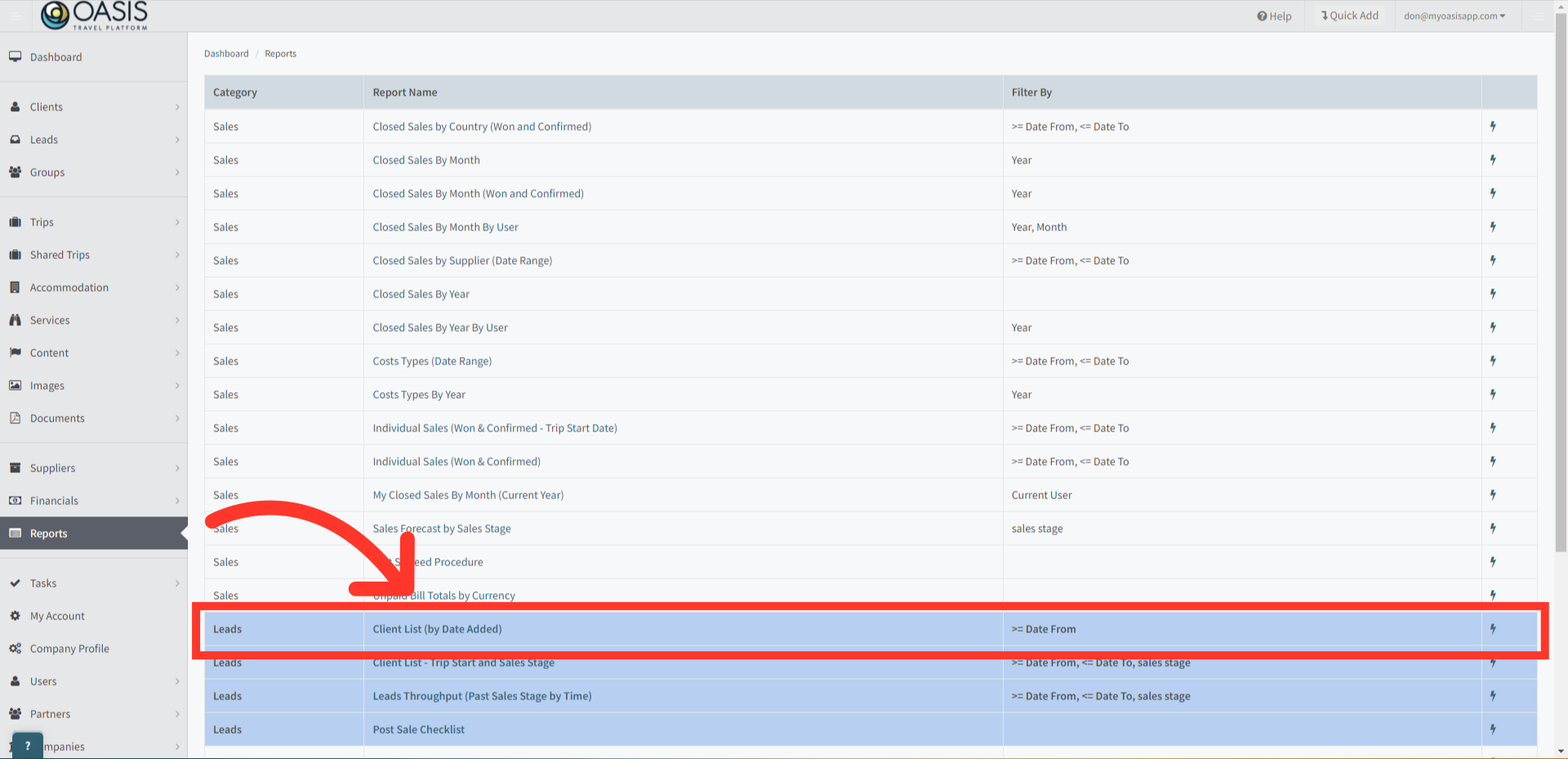 How to Download Client List via Excel
