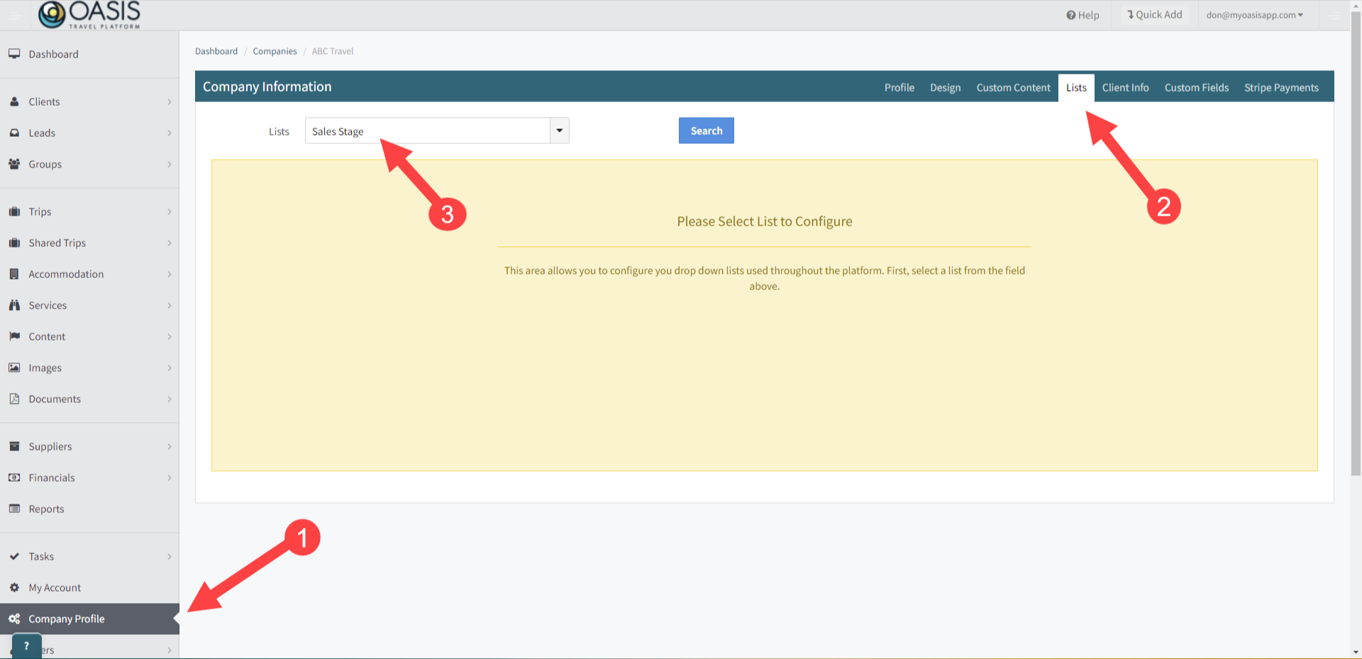 How to Update the Sales Stage List