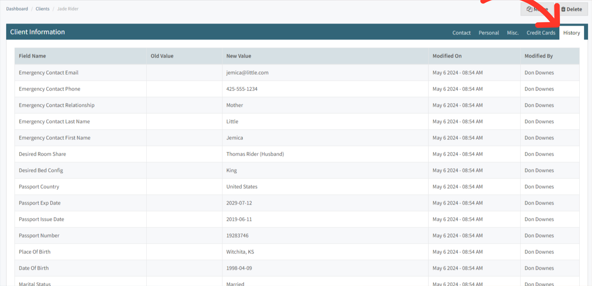 Merge Duplicate Client Records in Oasis Travel CRM