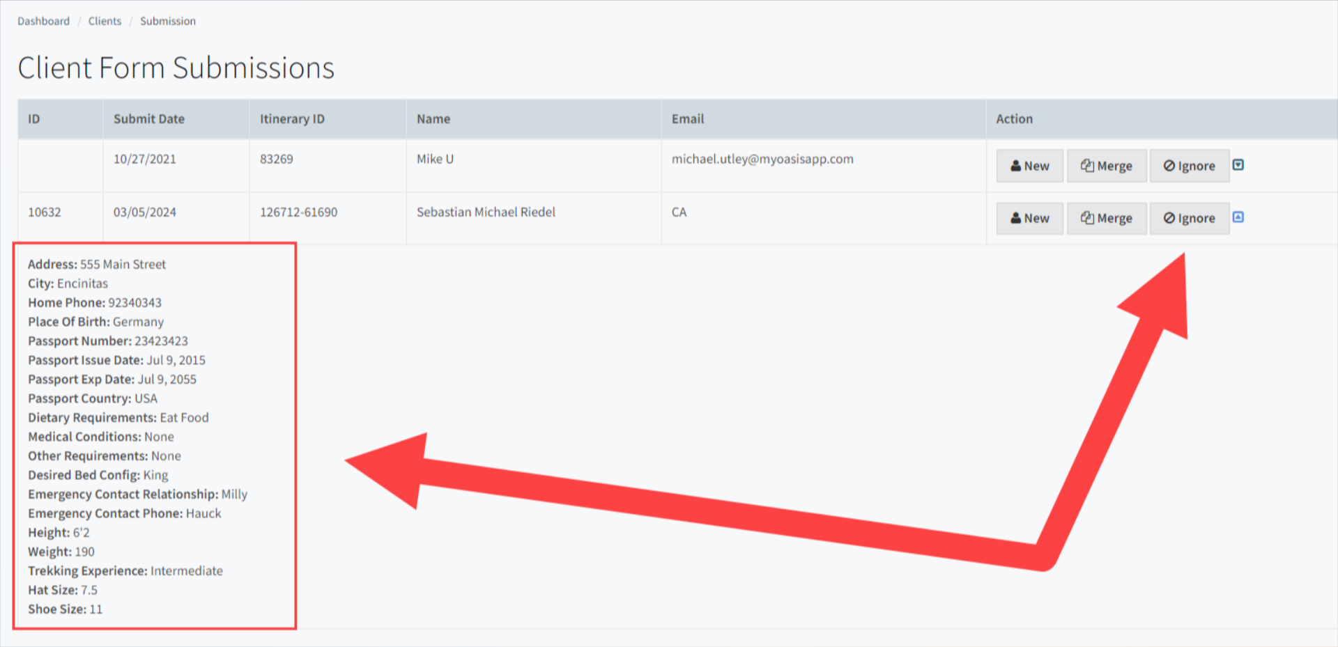 Step-by-Step Guide to Manage Submitted Traveler Forms