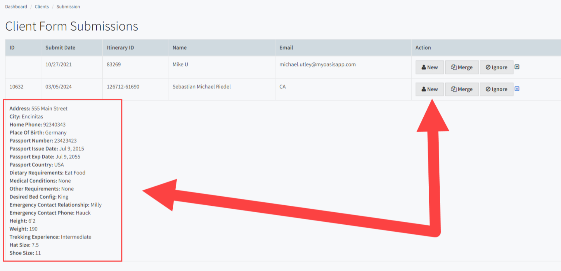 Step-by-Step Guide to Manage Submitted Traveler Forms