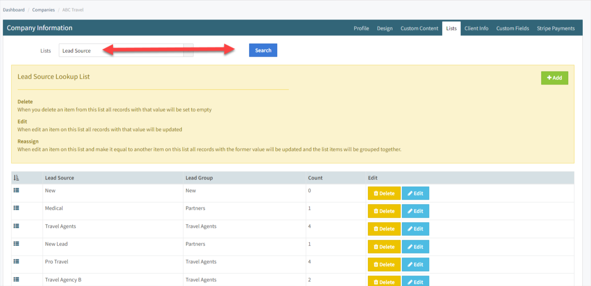 How to Edit a Lead Source
