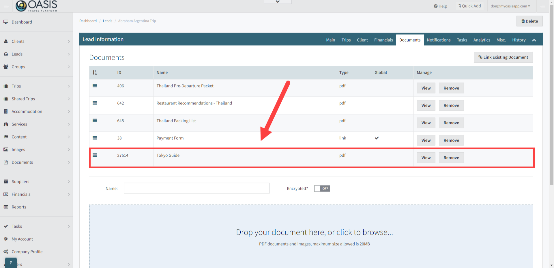 How to Add Documents, PDFs & Images to a Lead Booking