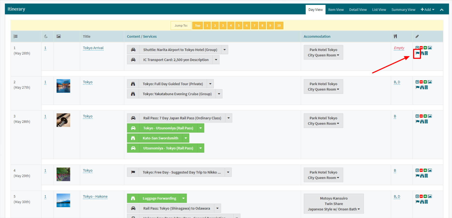 How to Add Content to a Day