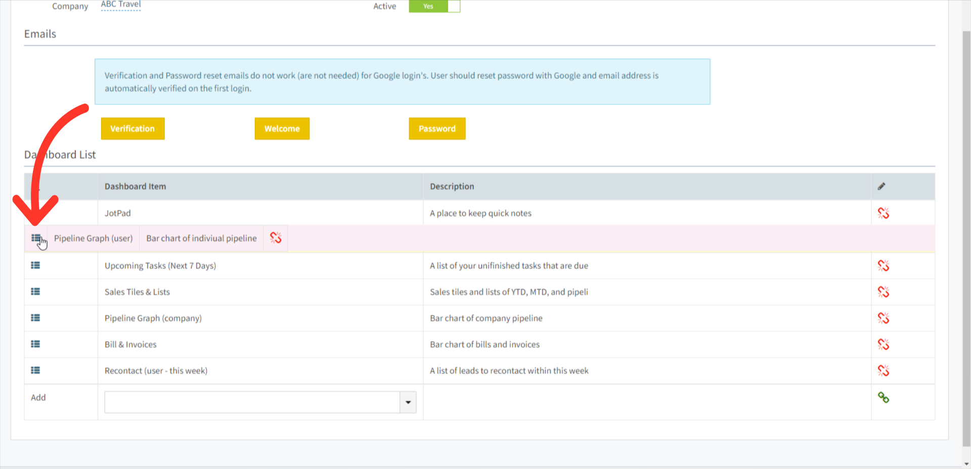 How to Add, Remove or Reorder Dashlets