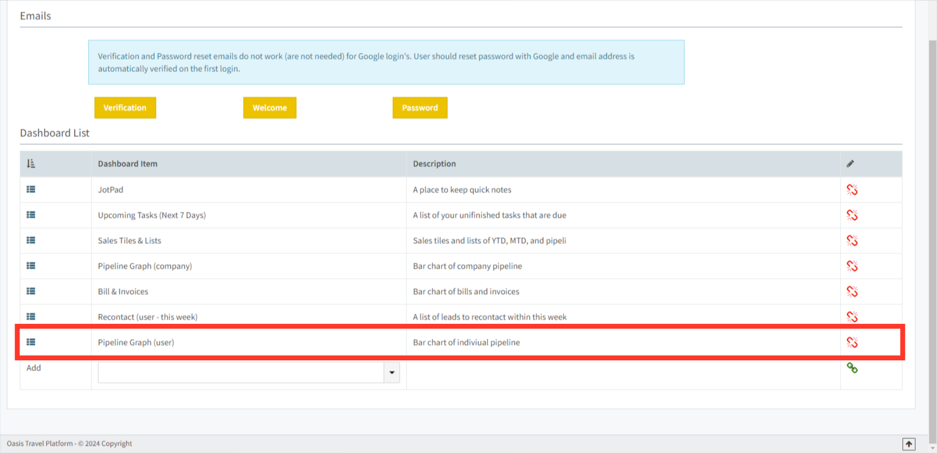 How to Add, Remove or Reorder Dashlets