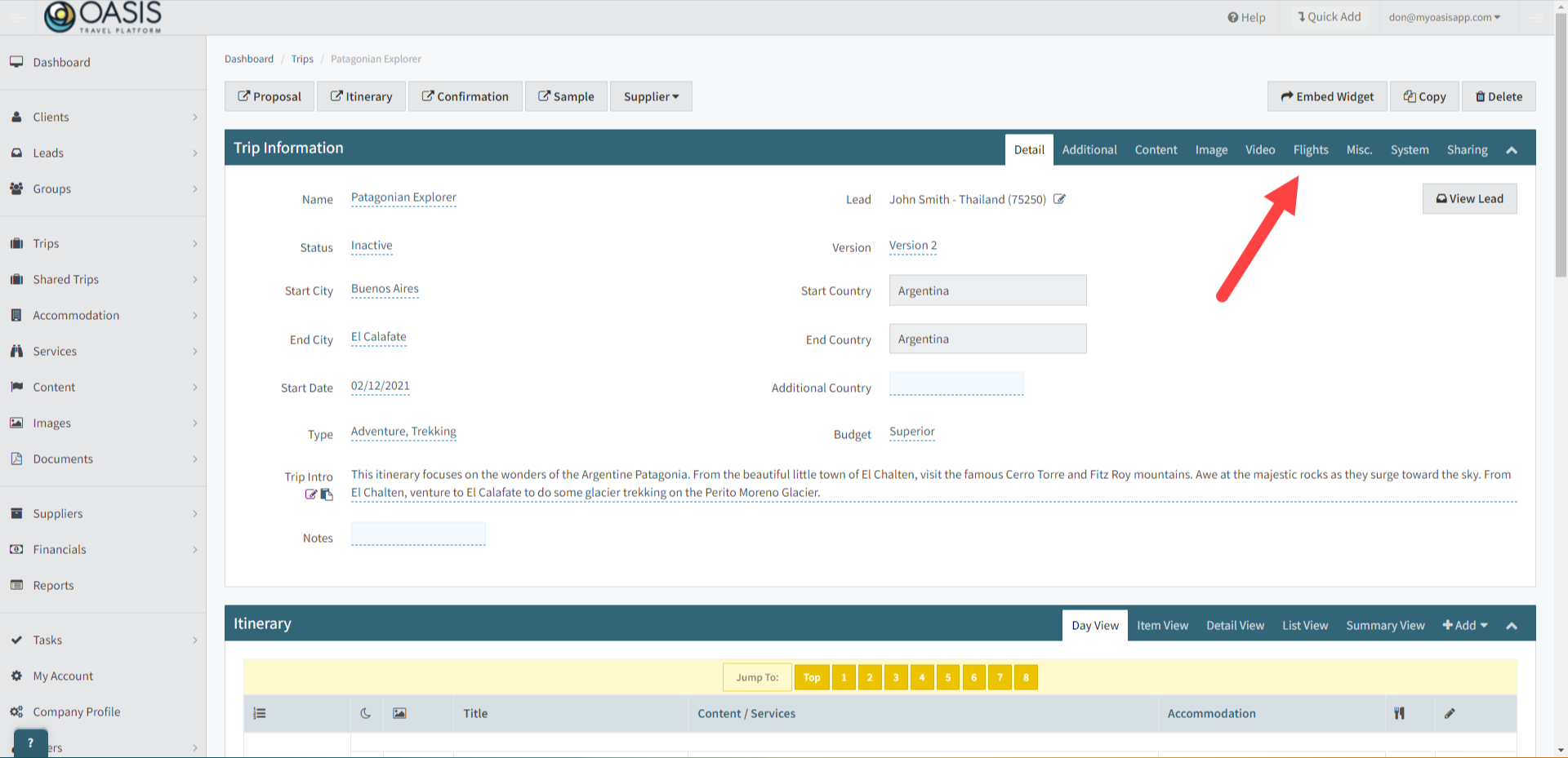 How to Add a Flight to a Trip and Receive Status Updates