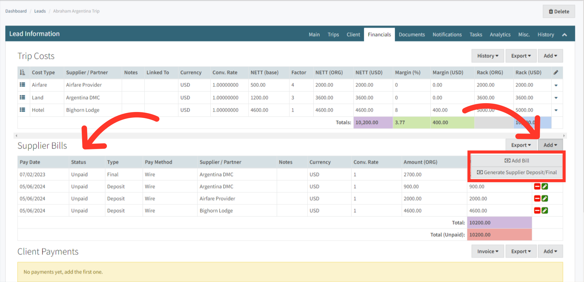 How to Create a Supplier Bill