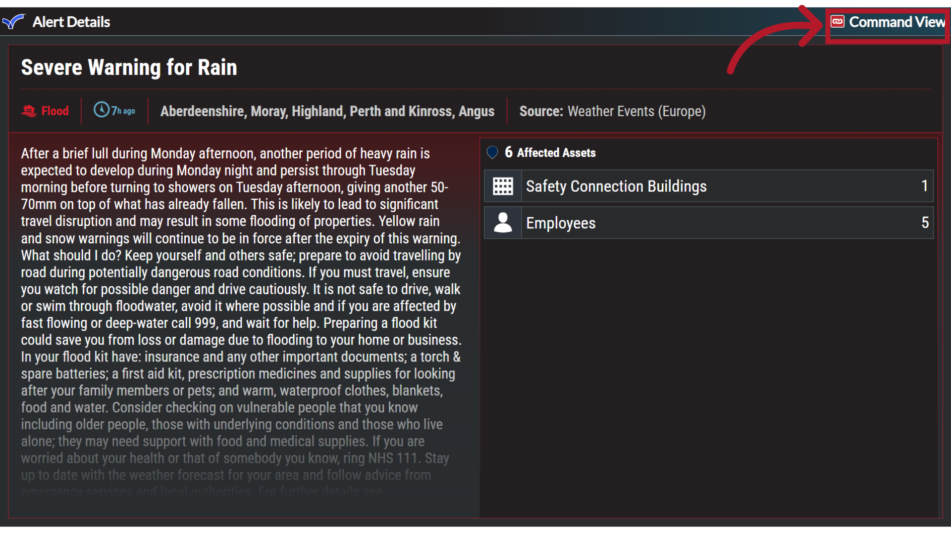 VCC: Alert Actions in Visual Command Center – Everbridge