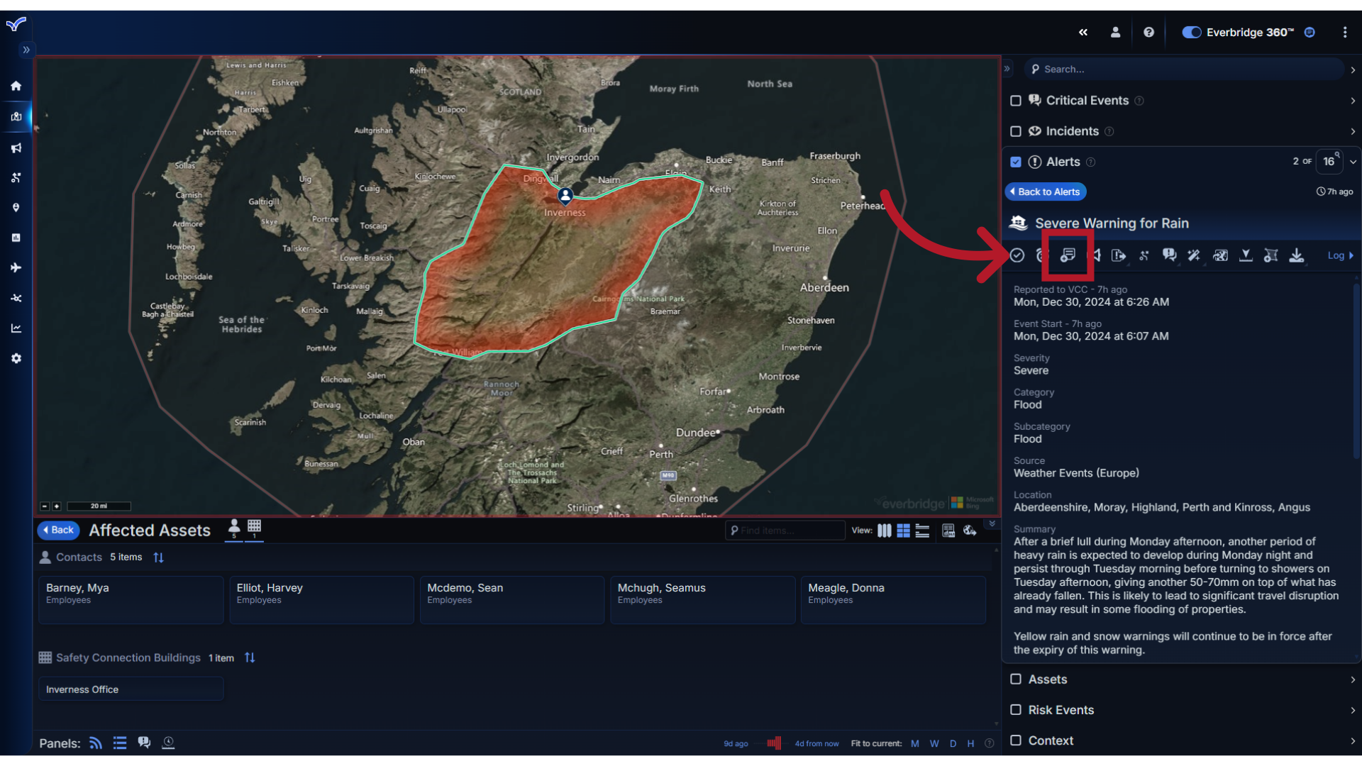 VCC: Alert Actions in Visual Command Center – Everbridge