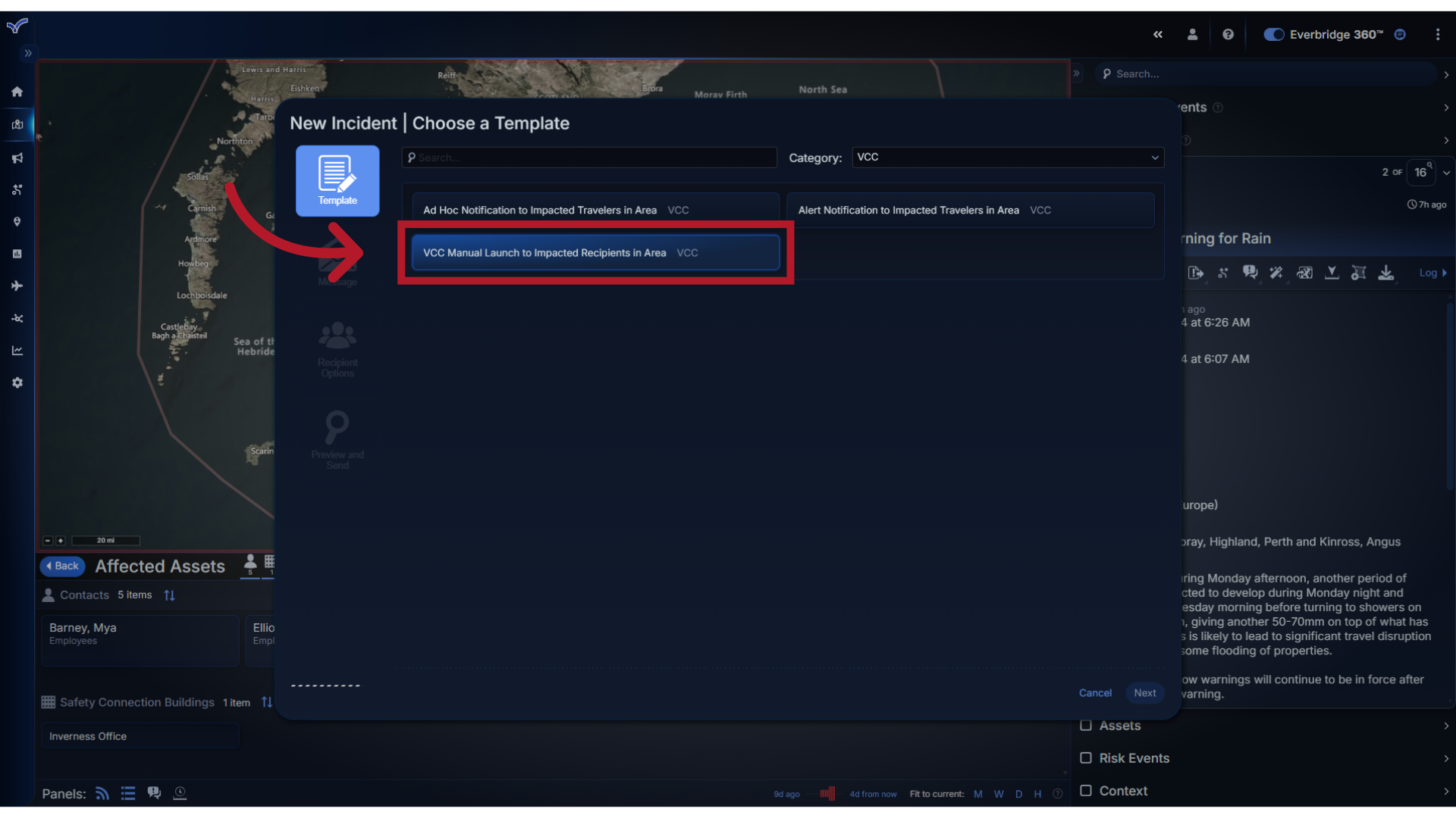 VCC: Alert Actions in Visual Command Center – Everbridge