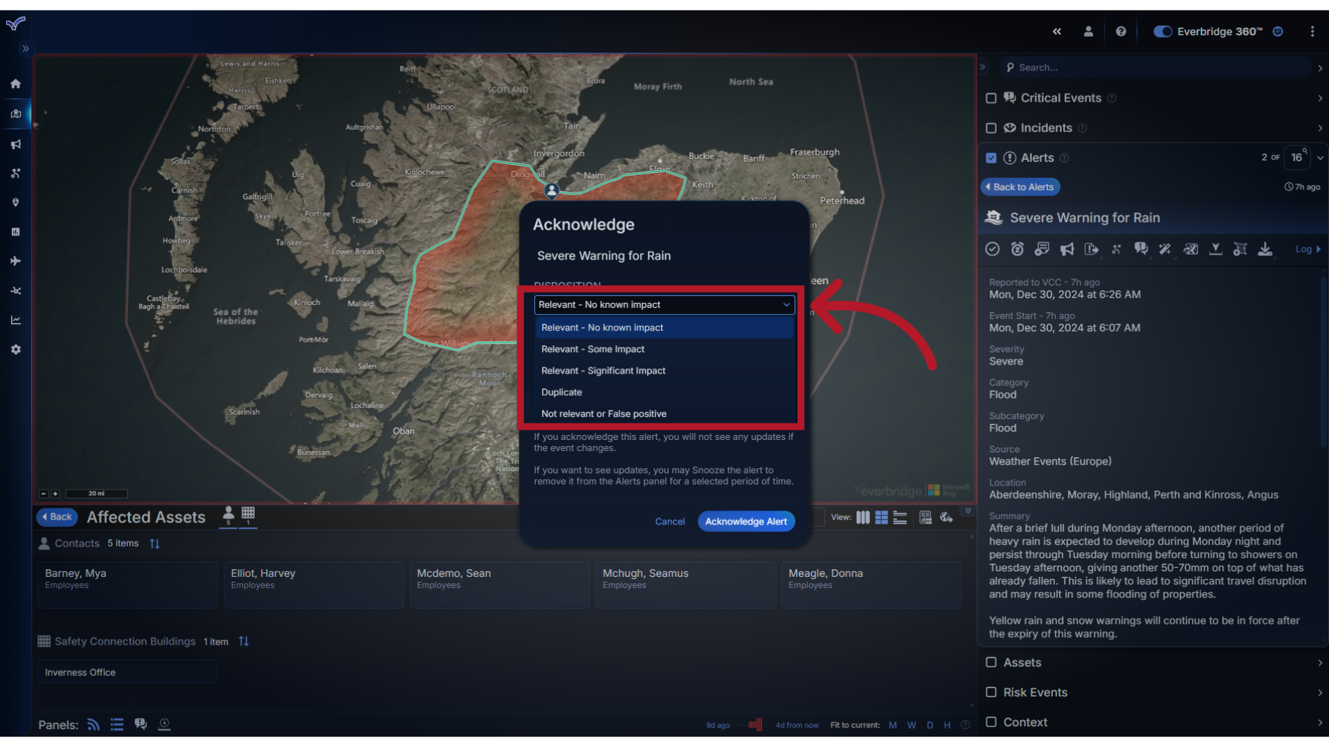 VCC: Alert Actions in Visual Command Center – Everbridge