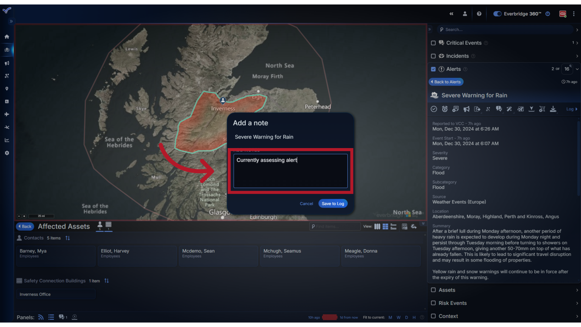 VCC: Alert Actions in Visual Command Center – Everbridge