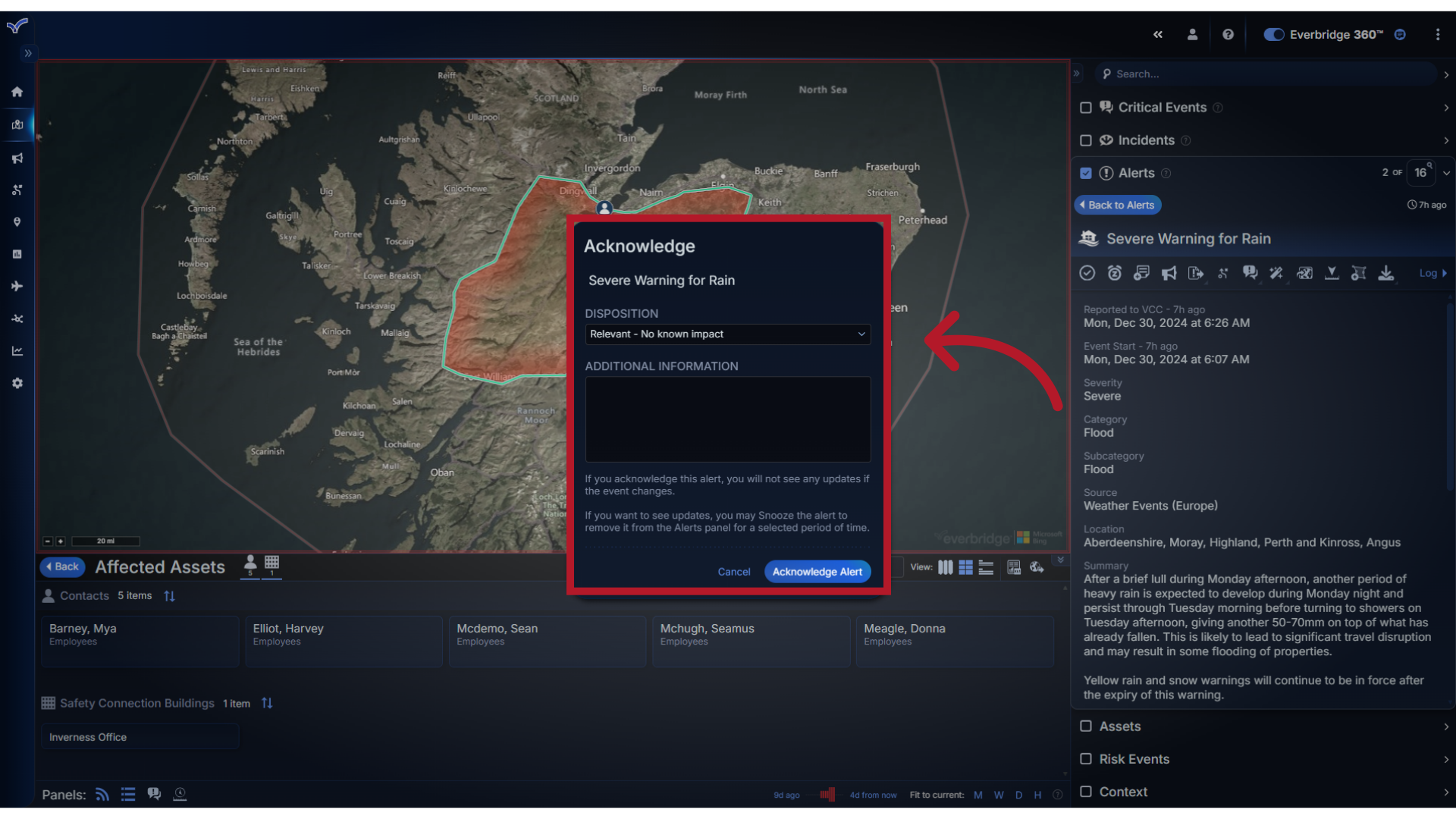 VCC: Alert Actions in Visual Command Center – Everbridge