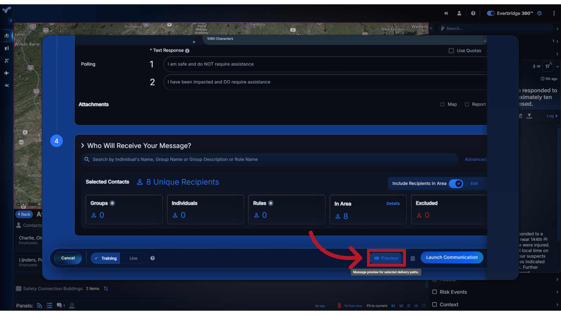 VCC: Launching a Communication From an Alert Using a Template – Everbridge