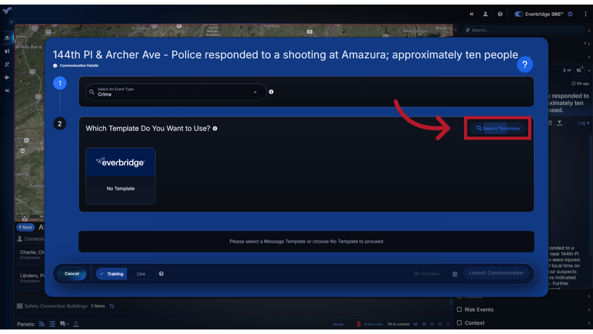 VCC: Launching a Communication From an Alert Using a Template – Everbridge