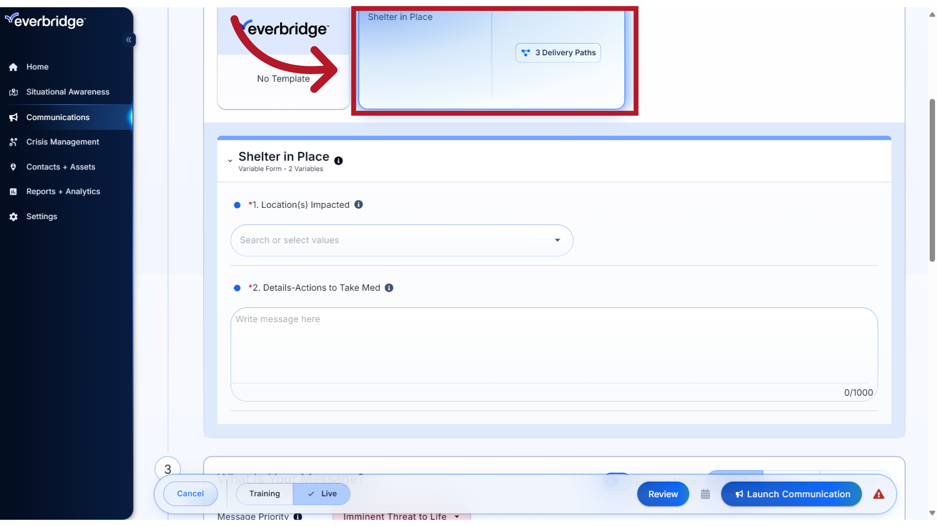 360™: How to Launch a Communication Using a Template – Everbridge