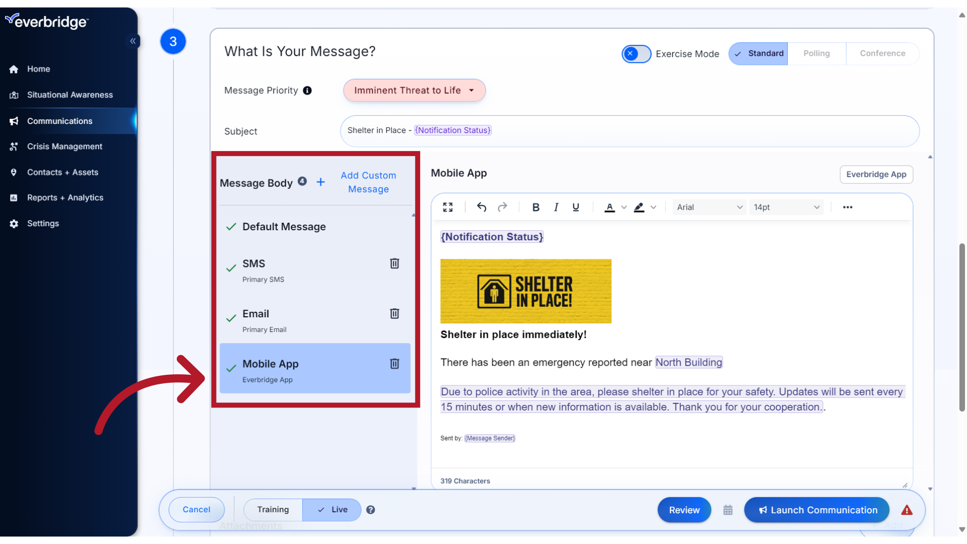 360™: How to Launch a Communication Using a Template – Everbridge