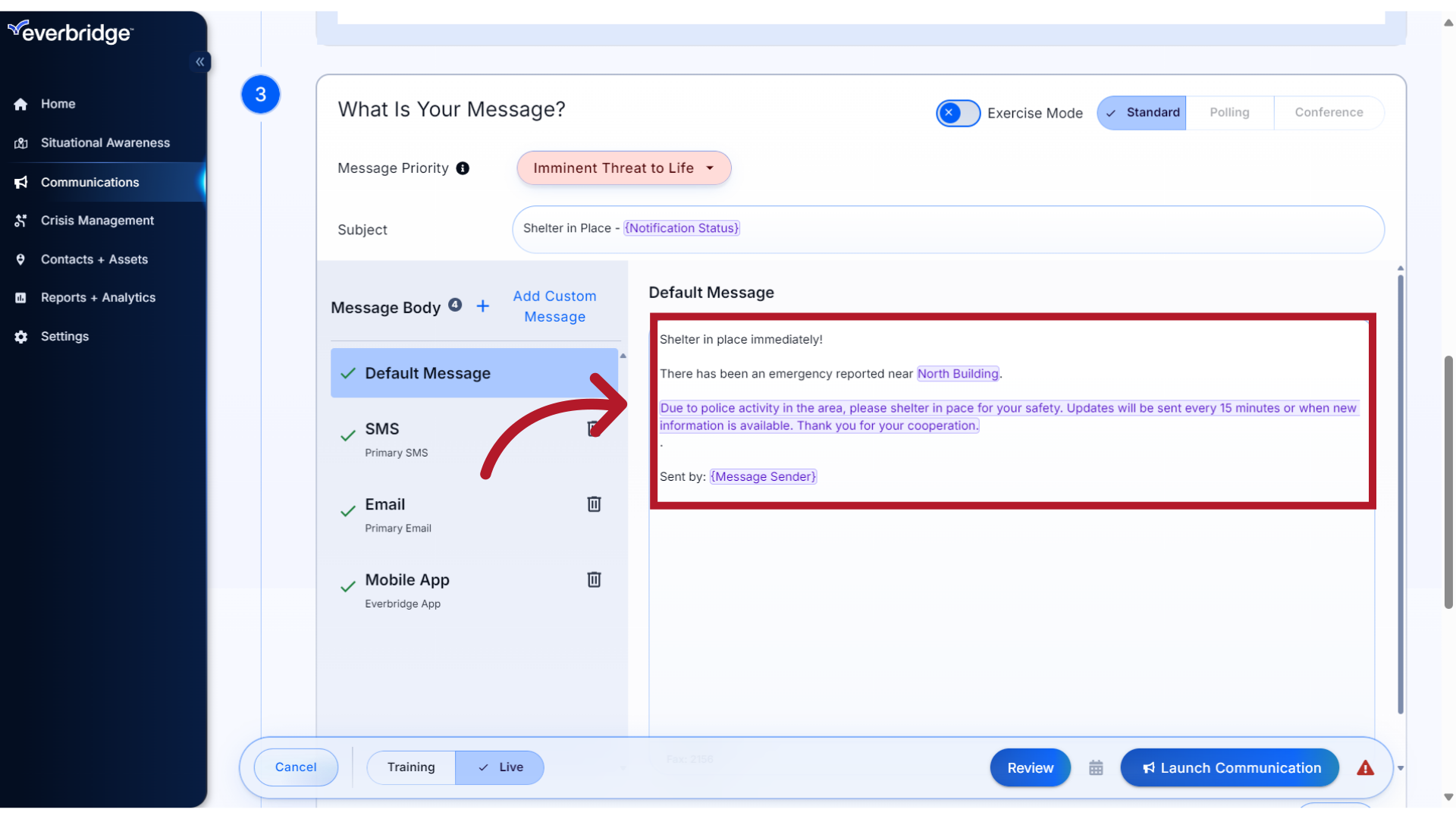 360™: How to Launch a Communication Using a Template – Everbridge