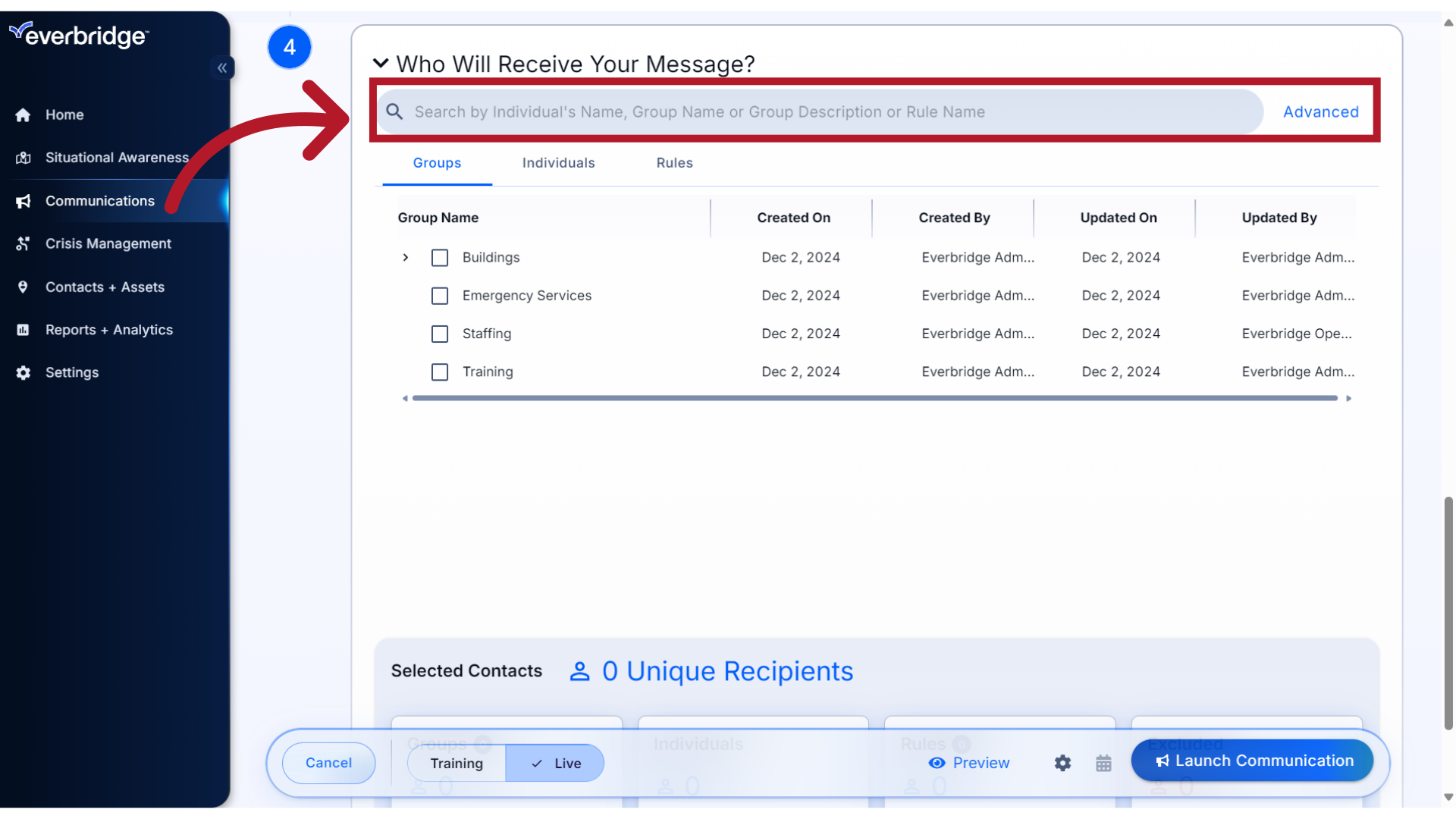 360™: Launching a Communication – Everbridge