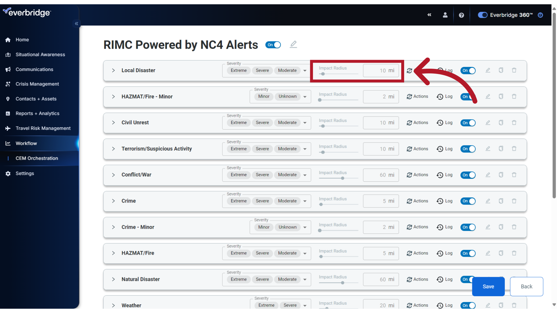 360™: Everbridge 360™ Professional - CEM Orchestration Limited Workflows – Everbridge