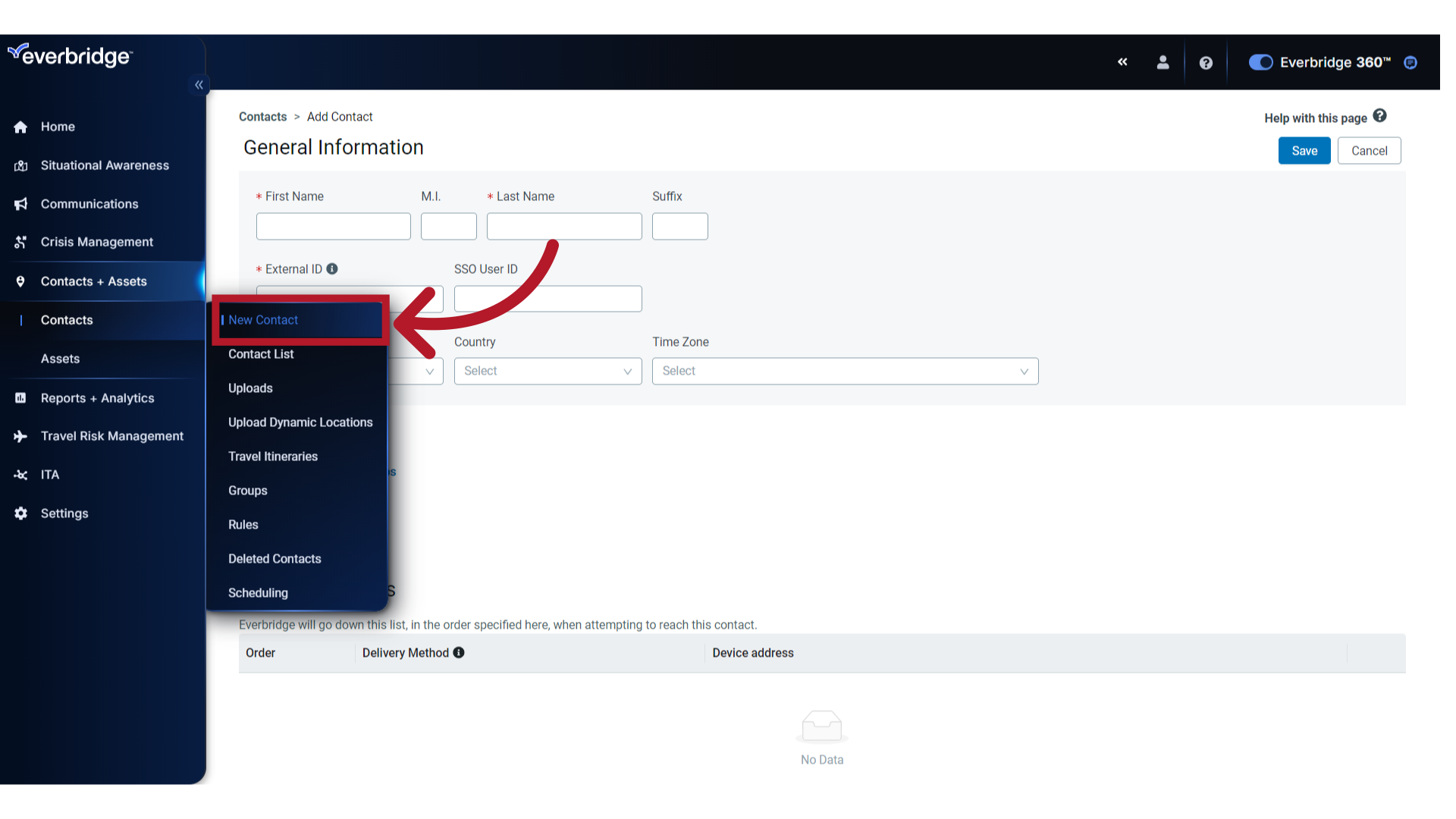 EBS: Adding a Single Contact in Everbridge Suite – Everbridge