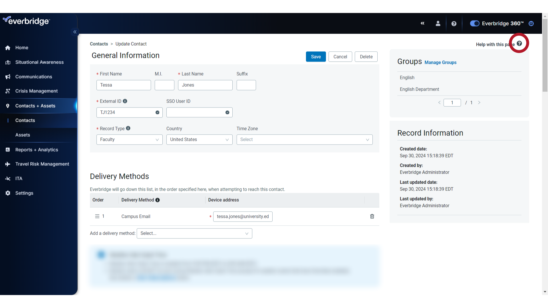 EBS: Adding a Single Contact in Everbridge Suite – Everbridge