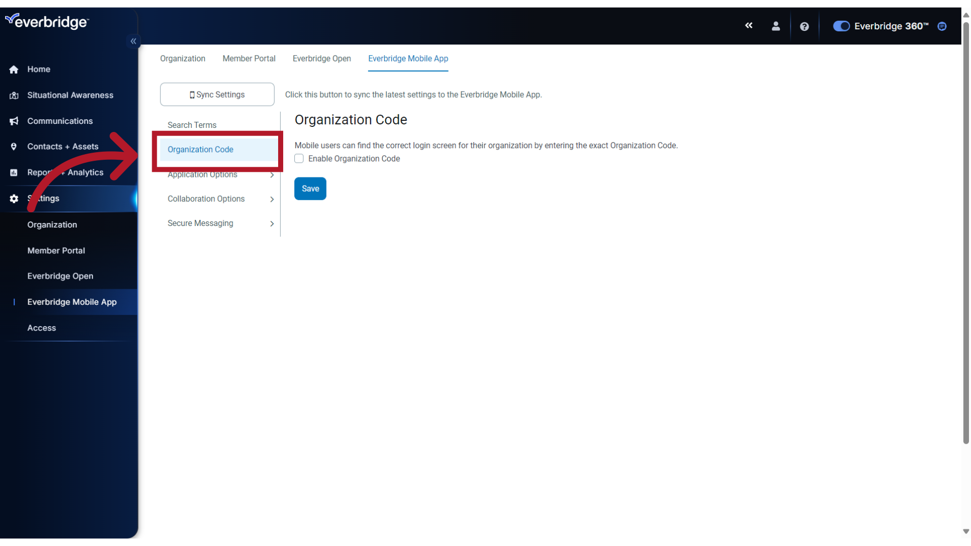 360™: Configuring the Organization Code for Everbridge 360™ Apps – Everbridge