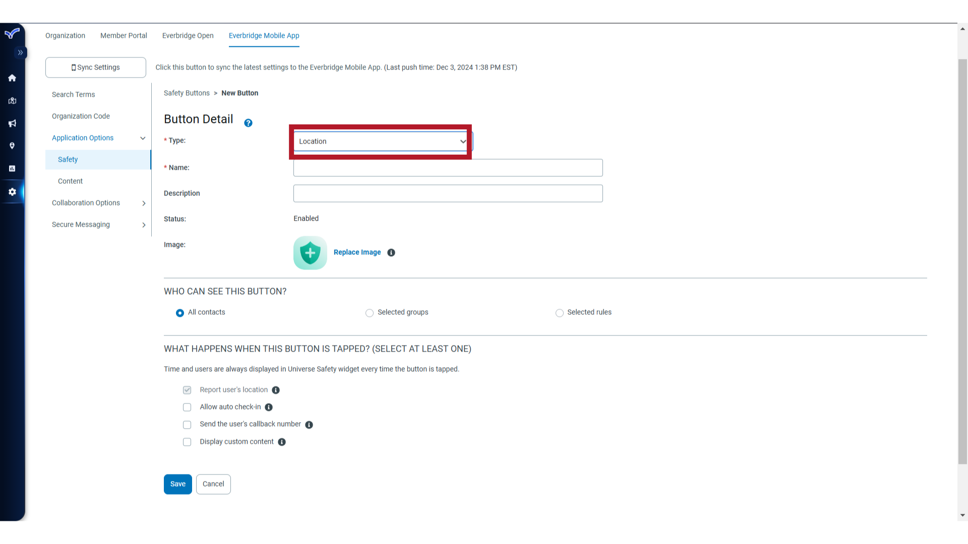 360™ Mobile: Configuring Custom Safety Buttons for the Everbridge Mobile App – Everbridge