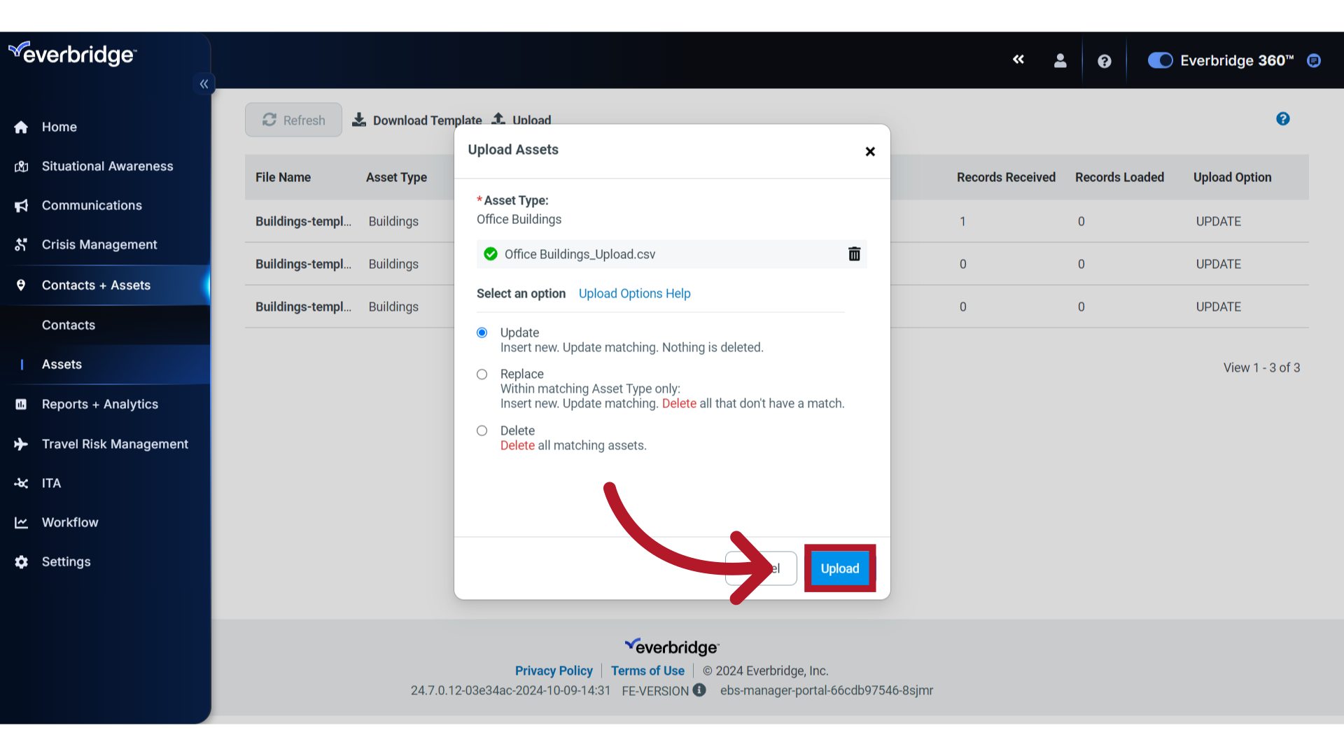 EBS: Manually Uploading an Asset – Everbridge