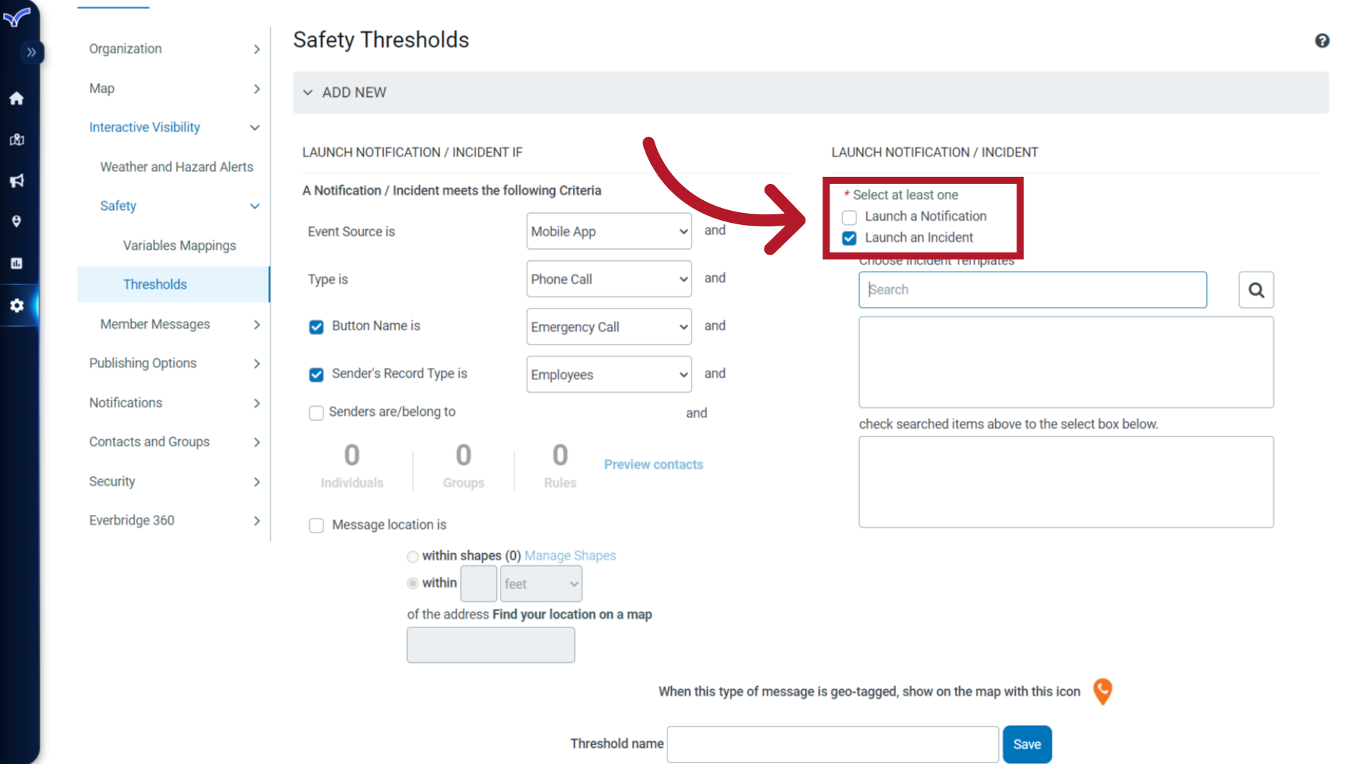 360™: Configuring a Safety Threshold – Everbridge