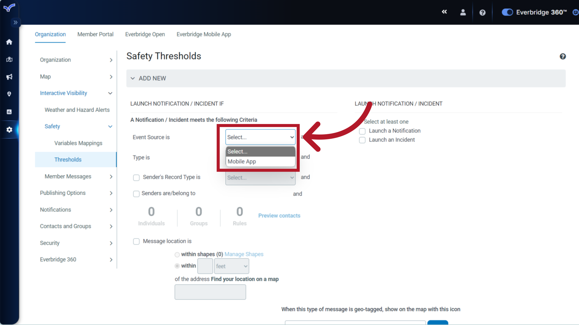 360™: Configuring a Safety Threshold – Everbridge